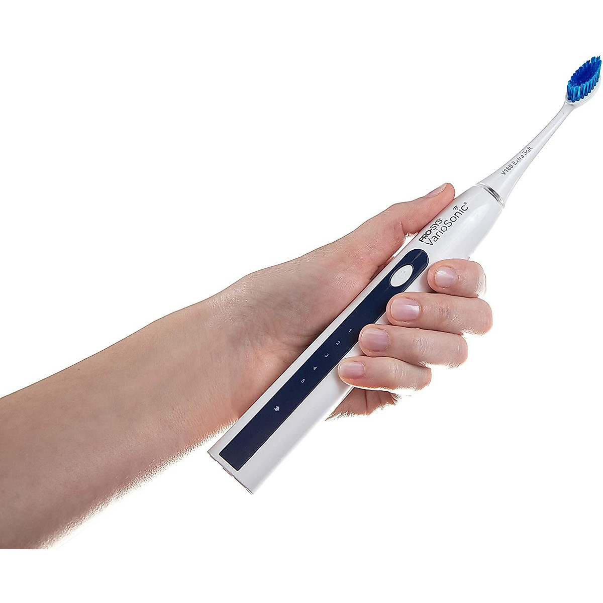 PRO-SYS VarioSonic Welcome Kit First Electric Toothbrush for Beginner, Rechargeable Power ADA Accepted Smart Sonic Toothbrush with Timer, 2 Replacement Dupont Brush Heads, 5 Brushing Speed