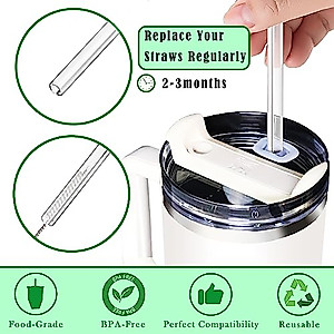 Silicone Spill Stopper for Stanley Tumbler 2.0 40oz 30oz Stanley Cup Accessories Anti-Dust Leak Stopper Set of 9 Including Straw Cover, Square Spill Stopper, Round Leak Stopper, Straw & Cleaning Brush