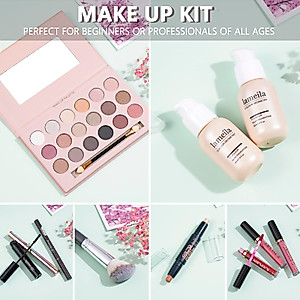 Makeup Kits Makeup Set for Teens Women Full Kit Makeup Kit for Women 20 Color Eyeshadow Palette Foundation Face Primer Lipgloss Mascara Eyeliner Makeup Brushes Gift Make up Kit