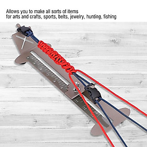 Paracord Jig,Paracord Bracelet Kit and Jig Set Adjustable Steel Frame with Hanks Free Buckles