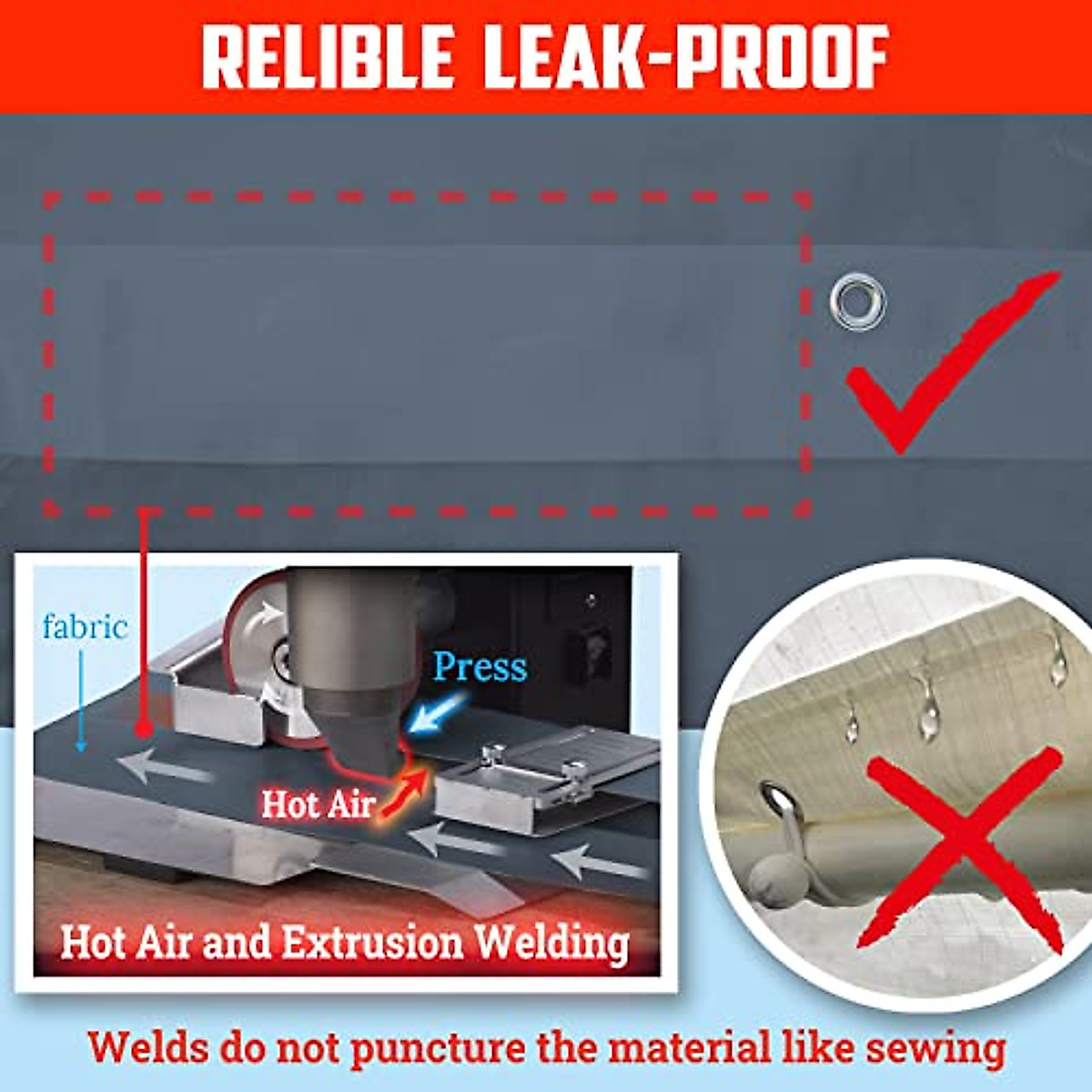 BenefitUSA Upgraded Muliti Color Canopy ONLY 10'x20' Carport Replacement Canopy Outdoor Tent Garage Top Tarp Shelter Cover with Ball Bungees (Grey)