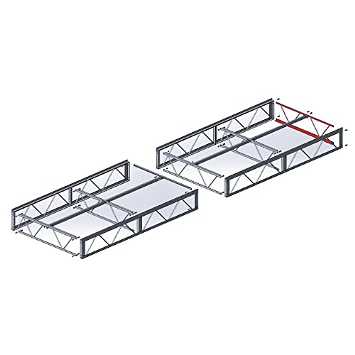 Patriot Docks 16ft. Straight Roll-in Dock (Brown Wood Grain Aluminum)(10522)