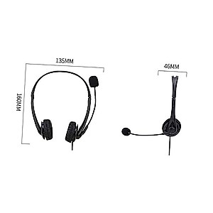 UKCOCO 3pcs Business Traffic Headset Earphones with mic Office Computer Headphone USB Headphones USB Headset with Microphone Noise Gaming Headphones with mic Student Sponge Wire Control
