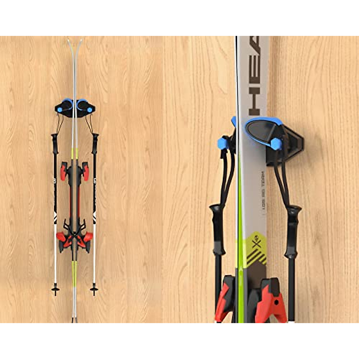 Skifavs Ski Wall Mount, Snowboard Wall Storage Rack, Ski & Snowboard Rack For Garage Wall, Damage-Free Ski Storage Rack, Ski Holders For Wall, Snowboard Display （1 Pack)