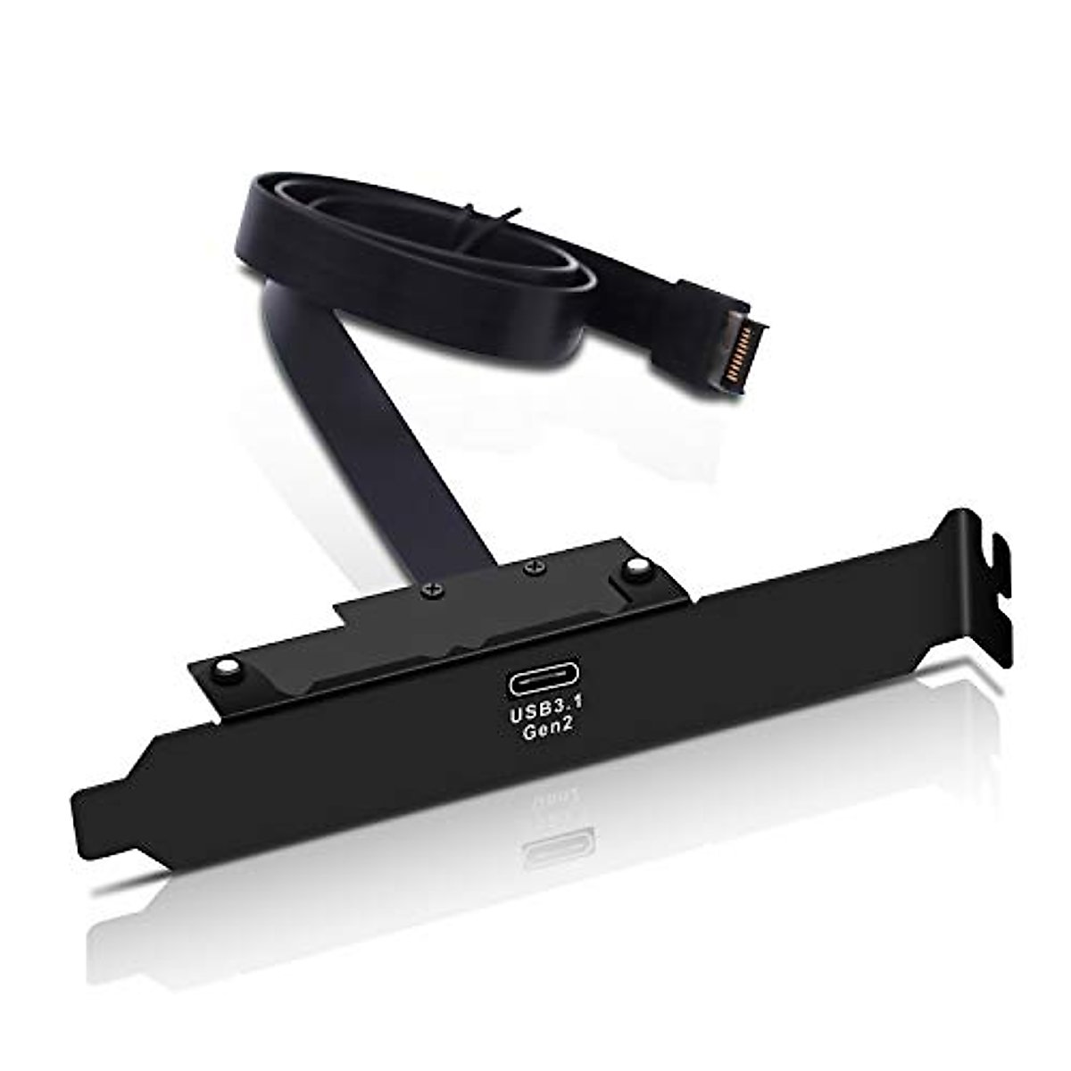 EZDIY-FAB USB 3.1 Front Panel Header to USB-C Type-C Female Extension Cable-15inch -45cm (Speed up to 10 Gbps)