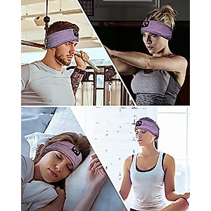 Sleep Headphones Bluetooth Headband, Perytong Sports Bluetooth Headband Headphones with Thin Speakers, Sleep Earbuds, Sleeping Headphones for Workout Running Yoga Nap, Gift for Men and Women