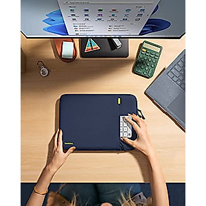 tomtoc 360 Protective Tablet Sleeve for 12.9-inch iPad Pro M2&M1 with Magic Keyboard or Smart Keyboard Folio, Water-Resistant Case Bag with Accessory Pocket