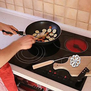 Healeved Pretzel Cookie Cutter Bunuelos with Handle Waffle Molds Rosettes Molds Funnel Cake Ring Bunuelo Maker Cookie Bunuelos Tool for Kitchen Baking Cooking Flower Aluminum Bunuelera