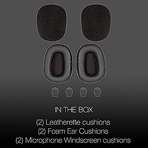 BlueParrot B450-XT Cushion Kit - Includes Foam and Leatherette Replacement Ear Cushions, Four Foam Windscreens (for B450-XT only - 1st Gen Prior to May 2020) VXI-204019-B