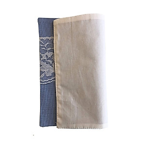 Dollhouse Bedding, 4 Piece Set with Comforter & Pillows, Blanket, Realistic Bedroom Accessories for 6 inch Dolls, 1/12 Scale, Blue Yellow