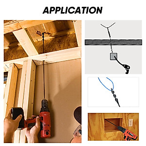 Installer Drill Bit Fish Bit for Pulling Wire Through Tight Spaces with Minimal Damage 3/4-Inch by 36-Inch 1 Pack