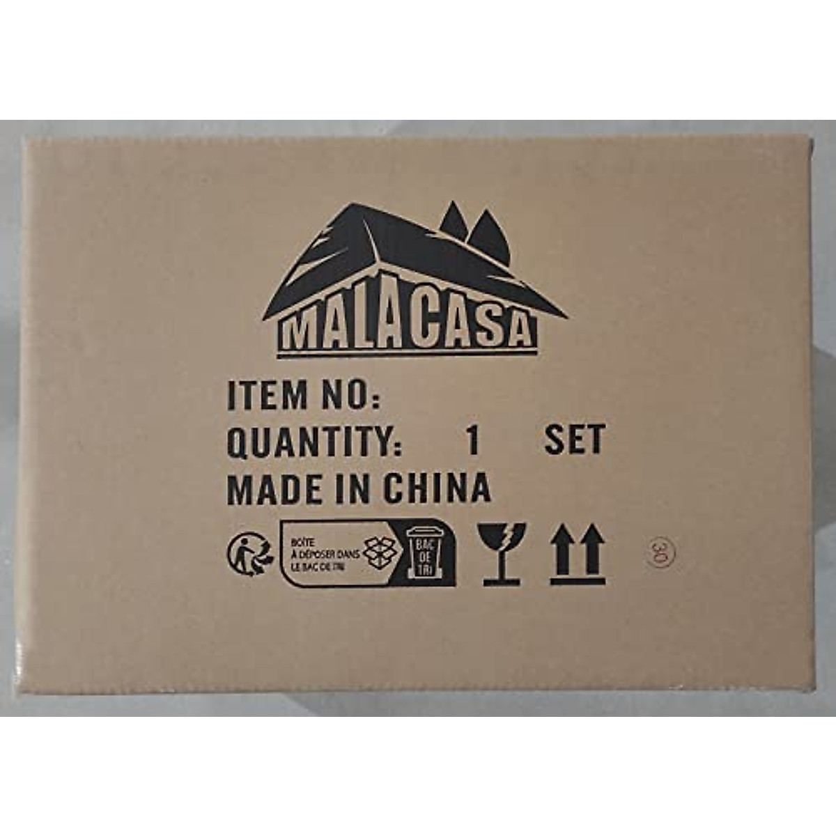 MALACASA Plates and Bowls Sets, 24-Piece Porcelain Dinnerware Sets for 6, Marble Grey Dish Set, Square Dinnerware Set with Dinner Plates and Bowls, Series IVY