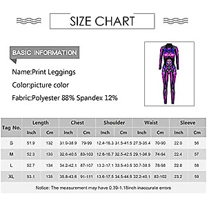 FEOYA Skeleton Skull Costume Halloween Cosplay Jumper for Women Jumpsuit Purple Robot Jumpsuit XL