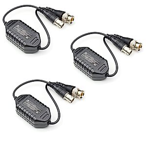 ANHAN Bnc Ground Loop Isolator CCTV Video Balun, BNC Male to BNC Female Adapters Connecter Coaxial Security Camera ground loop isolator 3Packs