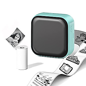 Phomemo Mini Sticker Printer- M02X Inkless Pocket Printer Blutooth Thermal Portable Sticker Maker Machine for Study, DIY Scrapbook, Photos, Green
