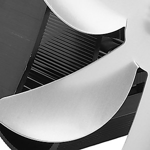 Wood Stove Fan 7 Blade Heat Powered Silent Motors Magnetic Wall Mount (Silver)