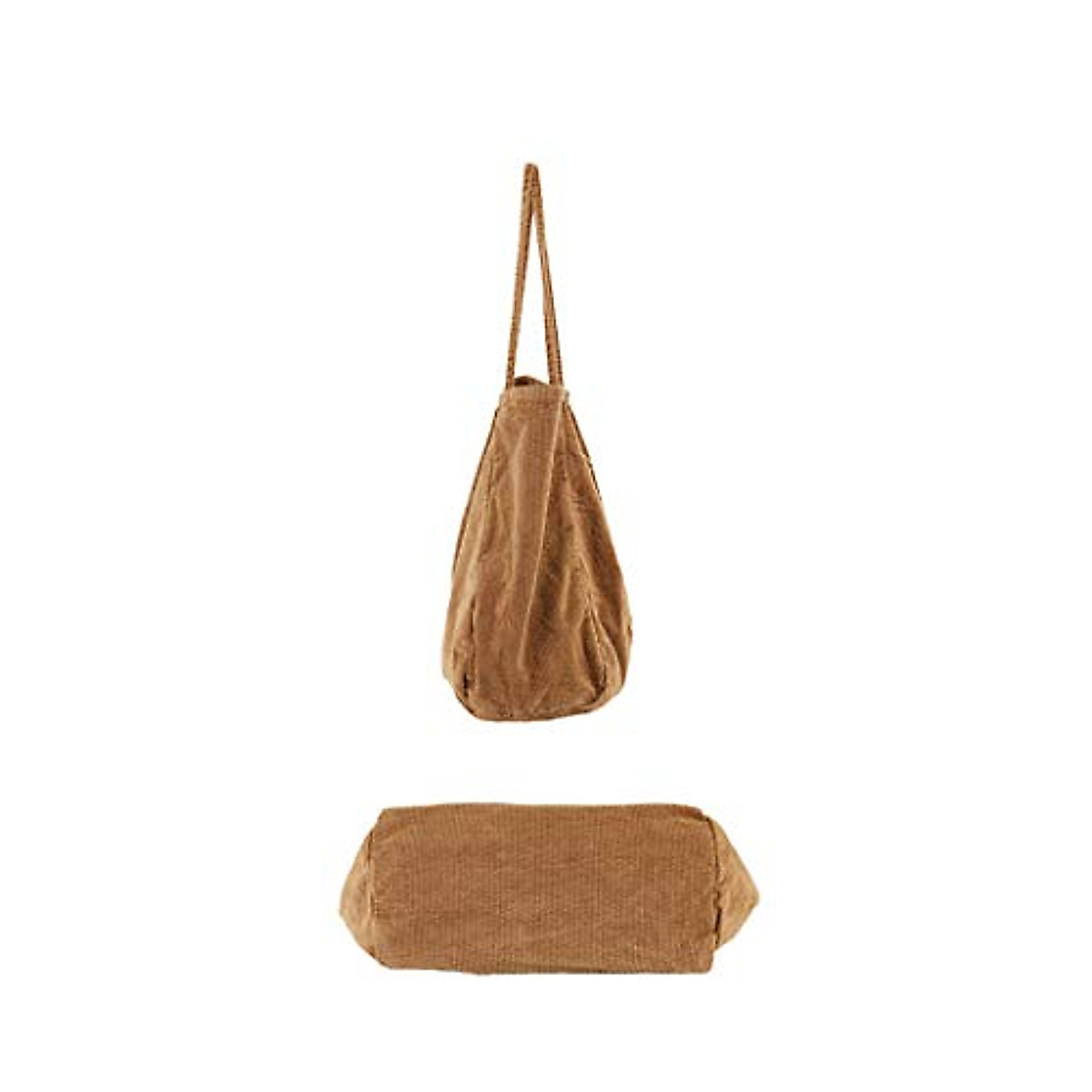 Ulisty Women Large Corduroy Tote Bag Retro Shoulder Bag Casual Shopping Bag Fashion Handbag apricot