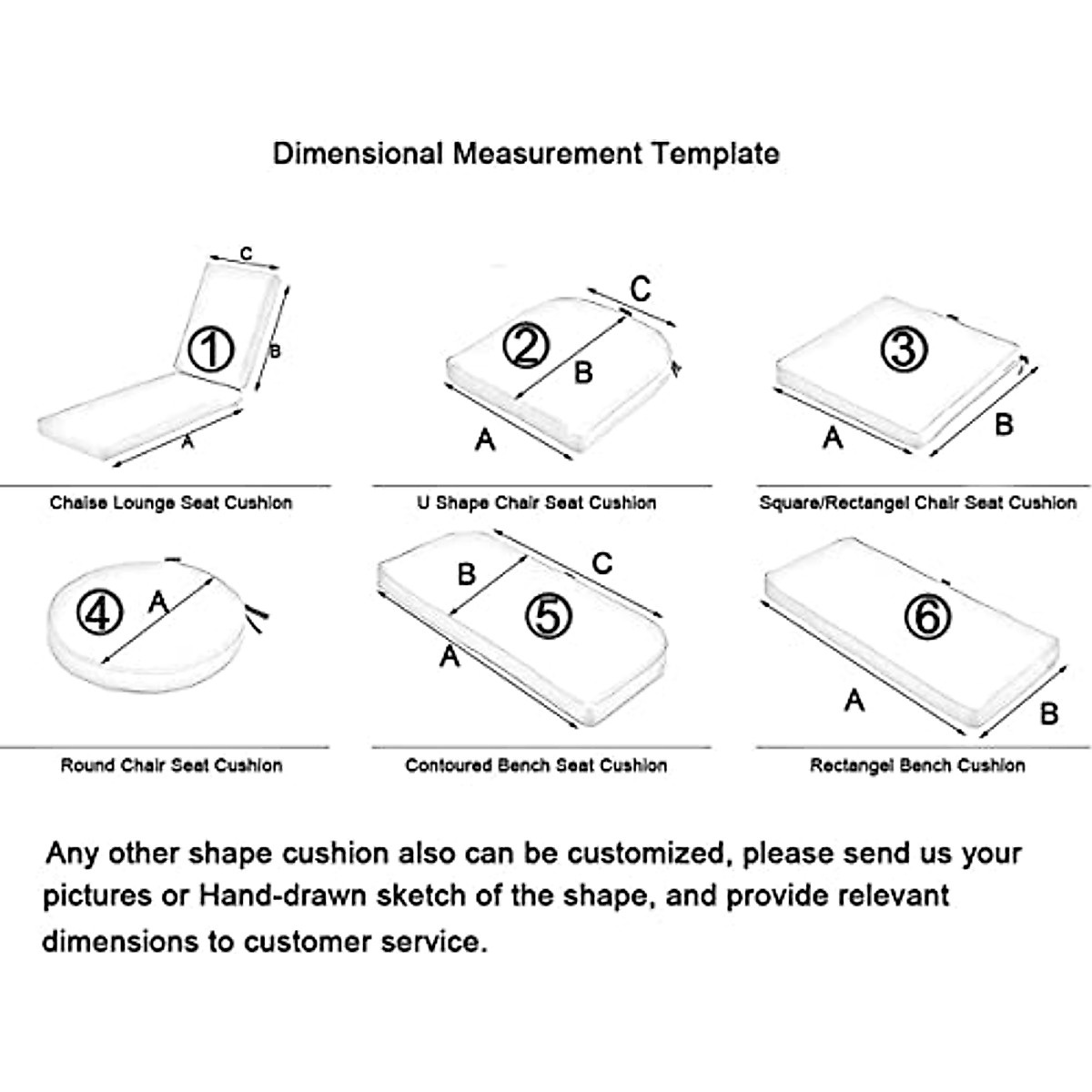 MYLSMPLE Custom Size Bench Cushion for Indoor Outdoor Patio Furniture Window Seat Swing Cushion Porch Bench Chair Pads (Custom, Custom)