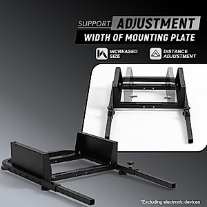 Supllueer Racing Seat Bracket Used with Racing Wheel Stand to Form Sim Cockpit Fit for Anman Marada Dardoo Minneer Adjustable Universal Sim Race Mount Support DIY, Excluding Seat