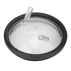 Milk Bucket Lid, Durable Plastic Transparent Milk Bucket Lid And Gasket For Milking Machine Two Open Lid with 2 Entrances