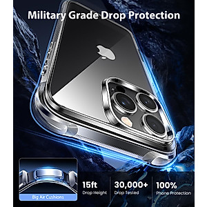Mkeke for iPhone 16 Pro Max Case Clear [Not-Yellowing] [Military-Grade Drop Protection] Shockproof Protective Clear iPhone 16 Pro Max Case Phone Bumper case for Apple 6.9 inch 2024