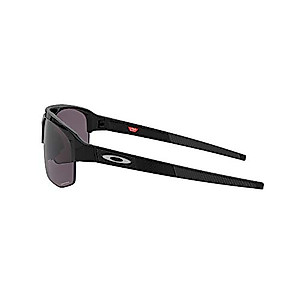 Oakley Men's OO9424 Mercenary Rectangular Sunglasses, Polished Black/Prizm Grey, 70 mm