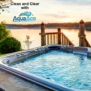 AquaAce Floating Spa Hot Tub Dispenser for 1 Inch Bromine or Chlorine Tablets, Premium Adjustable Chemical Floater, 13 Settings for Maximum Flow Control