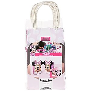Mini Mouse Party Favor Paper Bags - 8.25" x 5" x 3.25" | Multicolor - Pack of 8