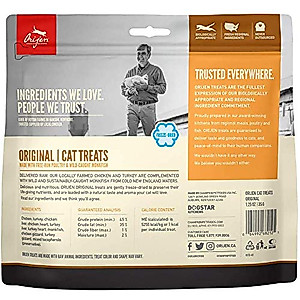 ORIJEN 3 Pack of Original Cat Treats, 1.25 Ounces Each, Freeze-Dried, Grain-Free, Made in The USA