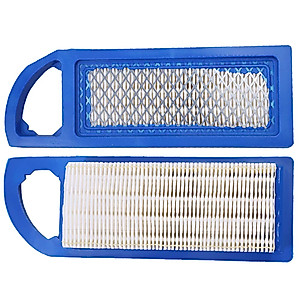 Saihisday GY20573 Air Filter Fuel Filter Oil Filter Valve Clamp Lawn Mower Tune Up Kit Replacement for John Deere LA115 LA105 LA110 LA100 X110