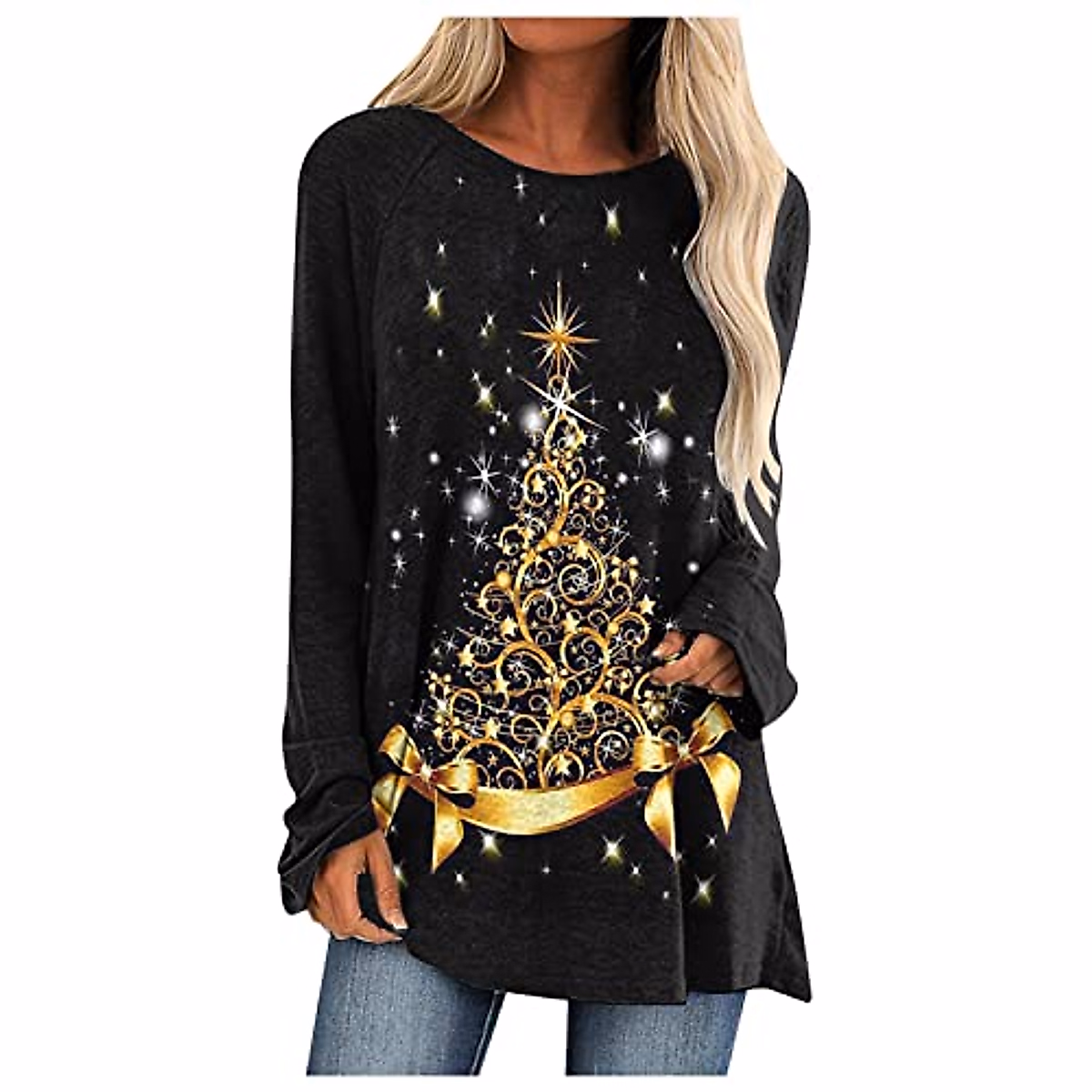 Women Ugly Christmas Sweartshirt Womens Gauze Button Down Shirt Dressy Casual Christmas Sweater Snowman Graphic Turtleneck Swiss dot Blouses t Shirts v Neck Collared Fall Sweatshirts Flare Jeans for
