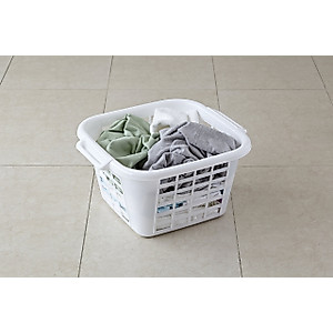 ADDIS 505976 24 Litre Square Laundry Basket, White