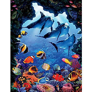 Ceaco - 8 in 1 Multipack - Seaside - (2) Round 300 Piece, (4) 550 Piece, (1) 750 Piece (1) 1000 Piece Jigsaw Puzzles