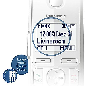 Panasonic KX-TGE484S2 DECT 6.0 4 Handset Landline Telephone Silver