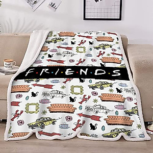 LOVINSUNSHINE Friends Merchandise Blanket Women Tv Show Blankets Friends Tv Show Sherpa Blanket Friends Tv Show Blankets Friends Gifts Tv Show Blanket for Couch Bed 50x60 -