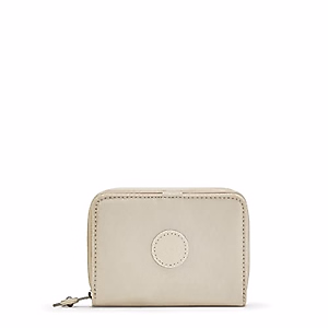 Kipling Women's Money Love, RFID Anti-Hacker Technology, Polyester Zip Closure Wallet, Light Sand