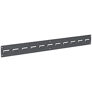 Akro-Mils 30632GY Louvered Single Row Steel Wall Panel Garage Organizer for Mounting AkroBin Storage Bins, (32-Inch W x 3-Inch H), Grey, (2-Pack)