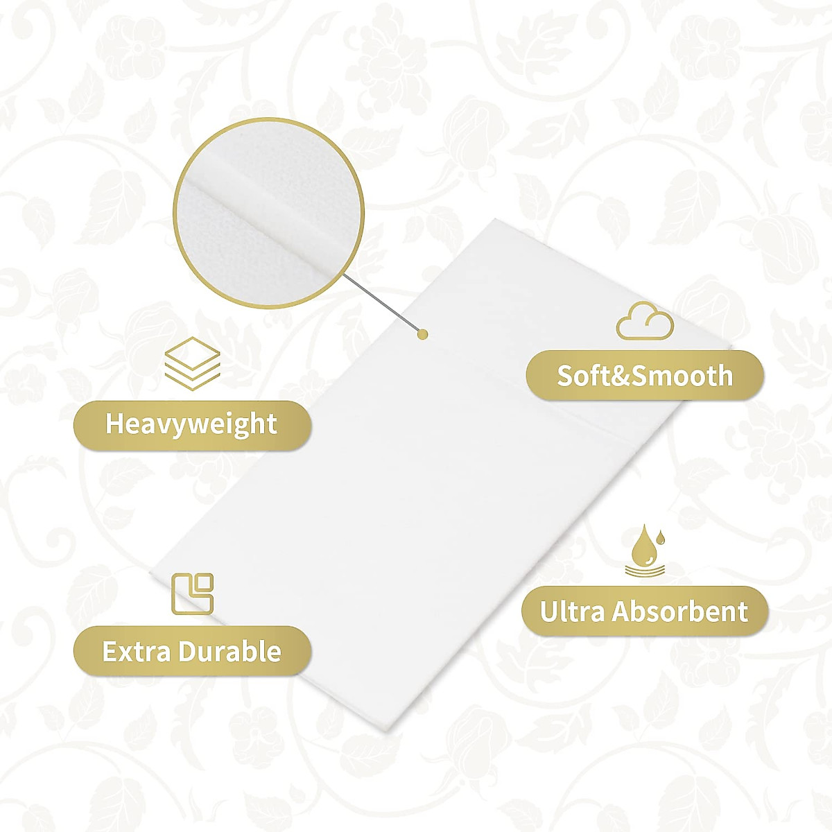 KAMMAK White Dinner Napkins Disposable with Pocket 100 Pack Wedding Reception Paper Napkins Guest Hand Towels Soft Absorbent Party Napkins for Decoration, Bathroom, Kitchen (16.5 X 16.5 inch)