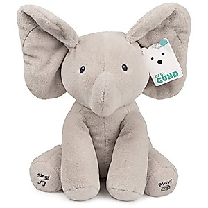GUND Baby Official Animated Flappy The Elephant Stuffed Animal Baby Toy Plush for Baby Boys and Girls, Gray, 12" (Song Styles May Vary)