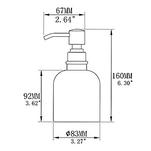 EKRTE Clear Glass Soap Dispenser, Hand Soap Dispenser with 304 Stainless Steel Soap Dispenser Pump, Matte Black Liquid Lotion Soap Dispenser Soap Dispenser for Kitchen Sink and Bathroom