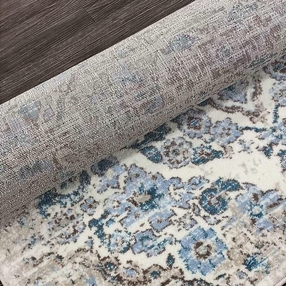 4620 Distressed Cream 3'11x5'3 Area Rug Carpet Large New