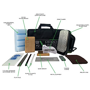 DEMON UNITED Snow Ready Ski Tuning Kit & Snowboard Tuning Kit with Iron- Includes 1.06 LBS of Wax - Good for Over 20 Ski or Snowboard Tune Ups
