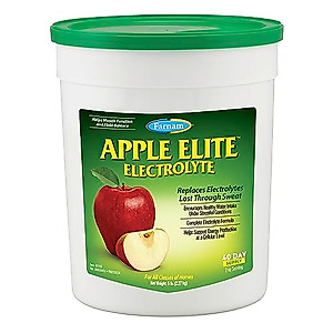 Farnam Apple Elite Horse Electrolyte Powder, Replaces minerals lost in sweat during exercise, extreme weather & stressful conditions, 5 lb., 40 day supply
