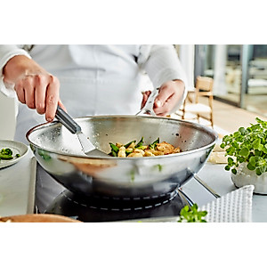 Demeyere Industry 5-Ply 5-qt Stainless Steel Flat Bottom Wok