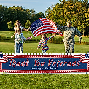 Thank You Veterans Banner, Veterans Day Decorations Outdoor, Veterans Day Banner, Veterans Day Yard Sign, Patriotic Veterans Day Outdoor Banner