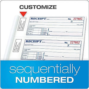 Adams Money and Rent Receipt Books New Color Cover, 3 Part Carbonless, 3 Pack, 7-5/8" x 10-7/8", Spiral Bound, 100 Set Book, 4 Receipts per Page reciept Book Booklet (TC1182 -E)