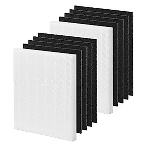 RONGJU C545 Replacement Filter 2 Filters + 8 Activated Carbon Pre Filters Compatible with Winix C545, Compare to Part S Filter 1712-0096-00