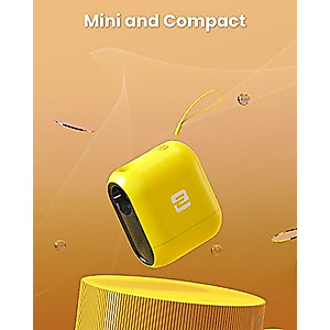 Portable Projector, ETOE Mini Projector 2023 Upgraded Video Projector with 8000L and 1080P, Movie Projector Compatible with Android/iOS/Windows/TV Stick/HDMI/USB for Home Theater - D1