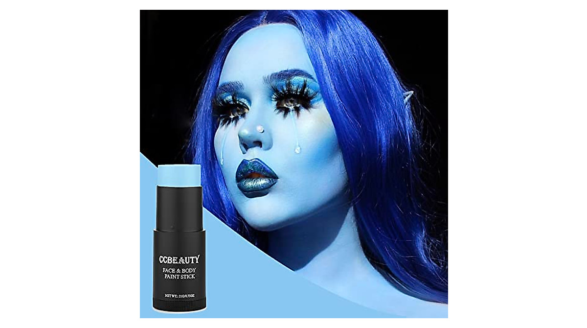 CCBeauty Light Blue Face Paint Stick for Events & Sports