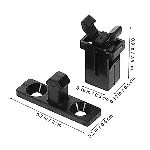 Hohopeti 10 Sets Trash Can Buckle Trash Can Lid Pin Lid Locking Trash Can Replacement Parts Door Latch Push Latch Garbage Can Lock Trash Can Lid Lock Trash Bin Latch Touch Latch Lid Latch